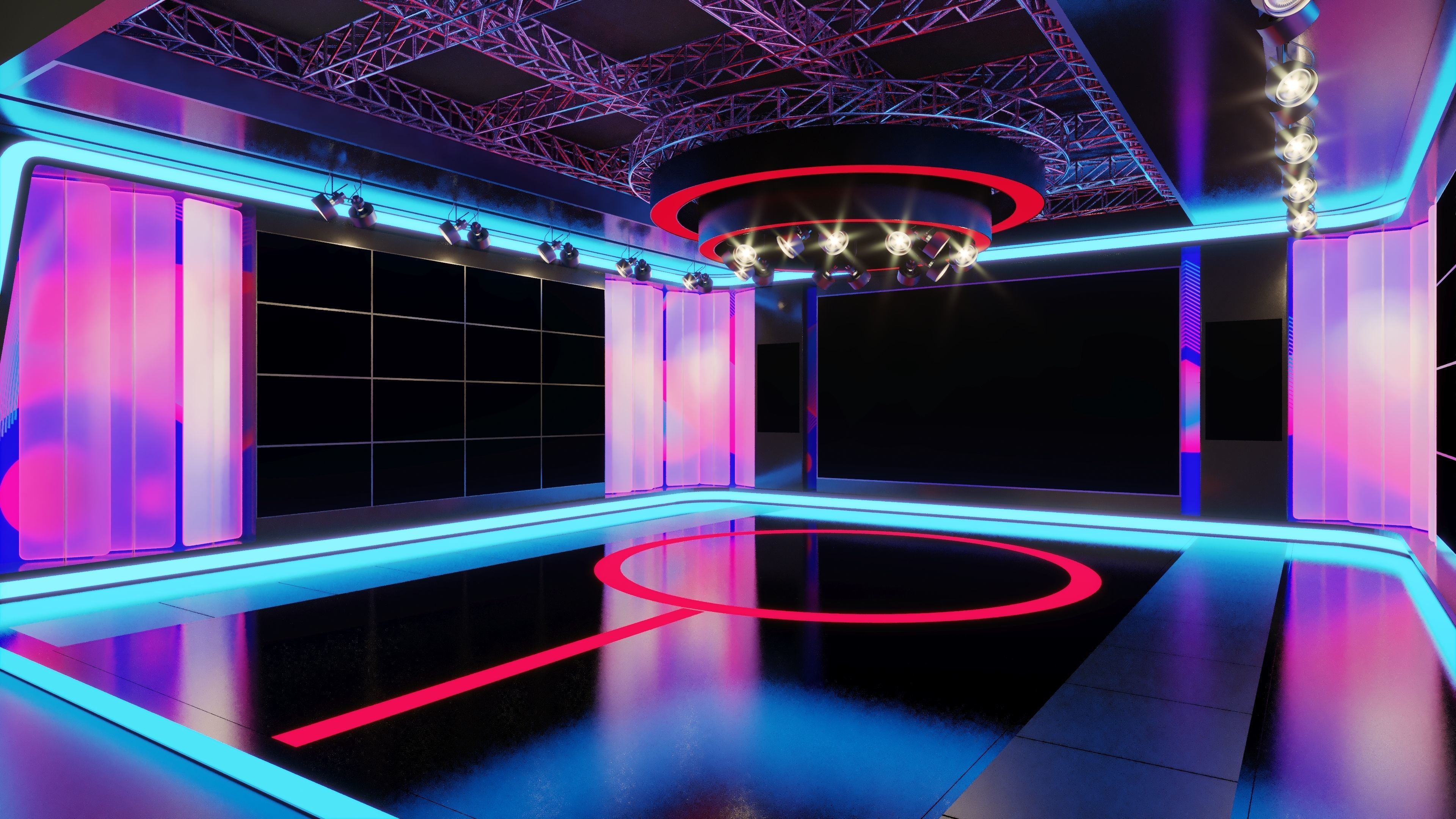 3D model Virtual Studio Chat show VR / AR / low-poly | CGTrader