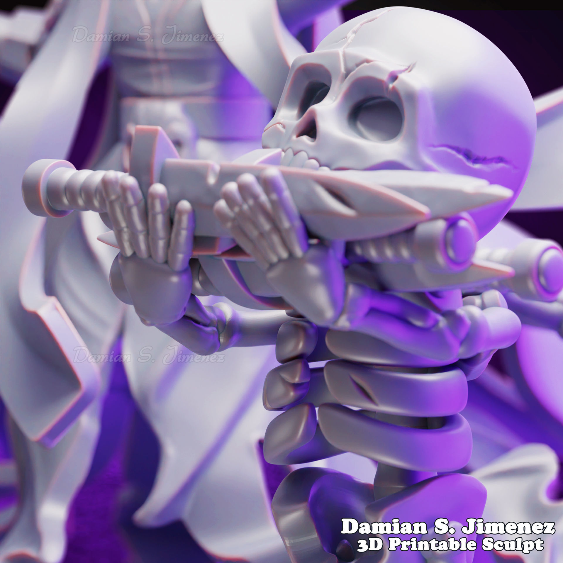 Clash Royale Witch - Clash Royale Skeleton - 3D Print Diorama 3D model 3D printable | CGTrader