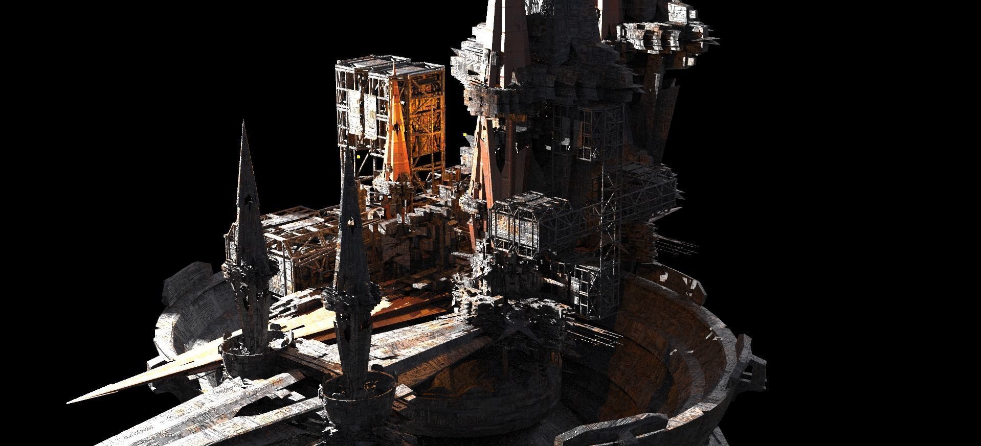 Sci fi Core Magma Mining colony 2 3D model | CGTrader