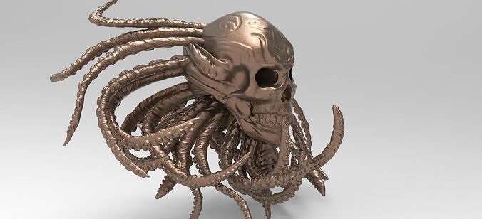 Cthulhu Fantasy Scull 1 3D model | CGTrader