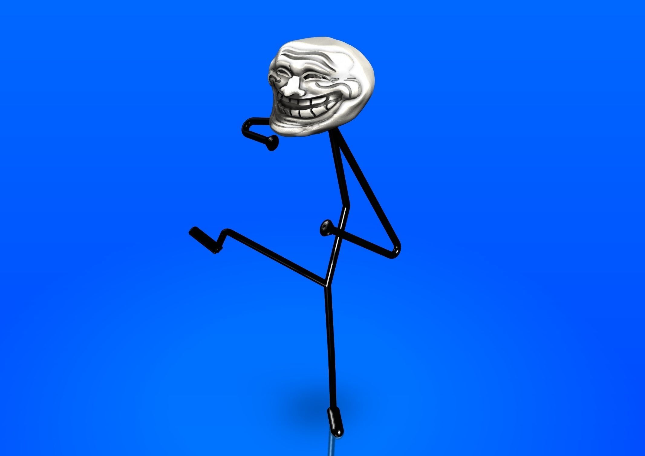 Trollface Meme With Body 3d Model 3d Printable Cgtrader