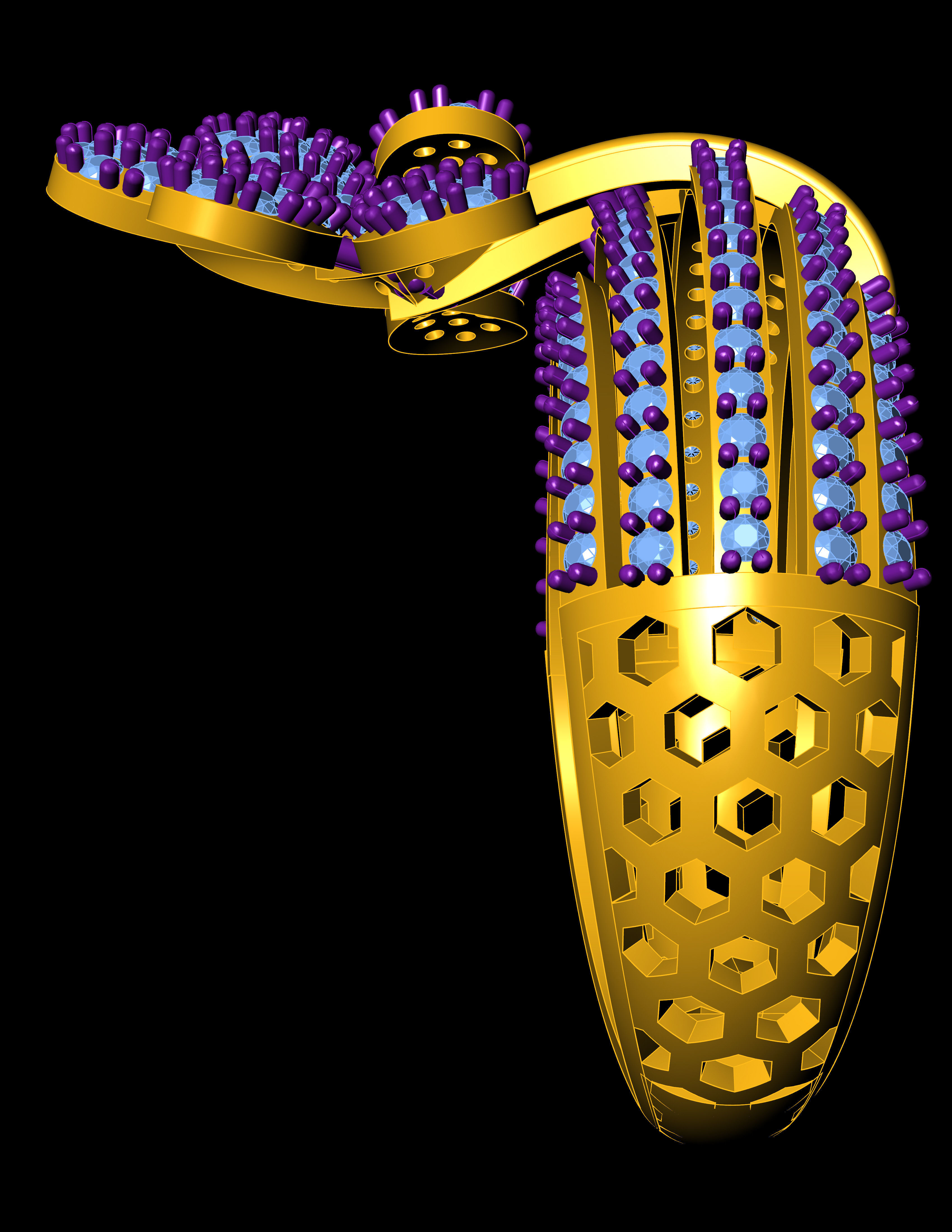 Pears Of Small Daimonds Printable 3D model 3D model 3D printable | CGTrader