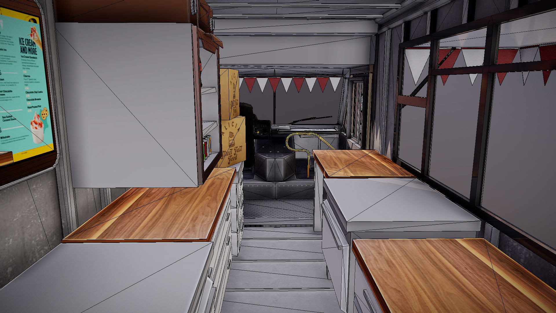 3D model Ice Cream truck Freightliner VR / AR / low-poly | CGTrader