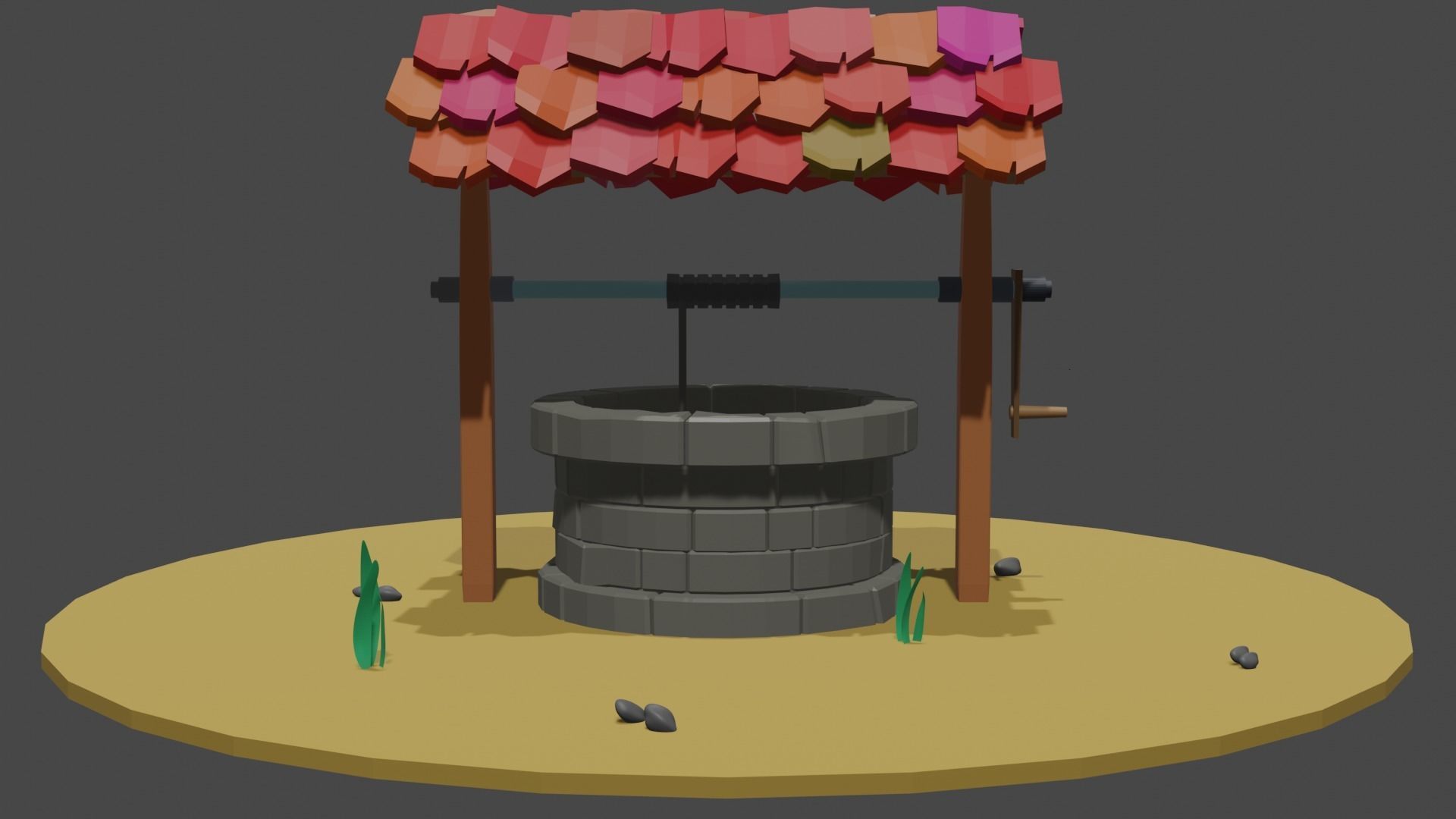 3D model Low Poly Well 3D Model VR / AR / low-poly | CGTrader