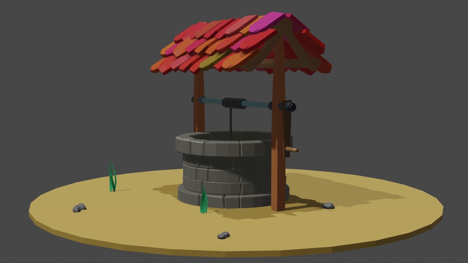 3D model Low Poly Well 3D Model VR / AR / low-poly | CGTrader