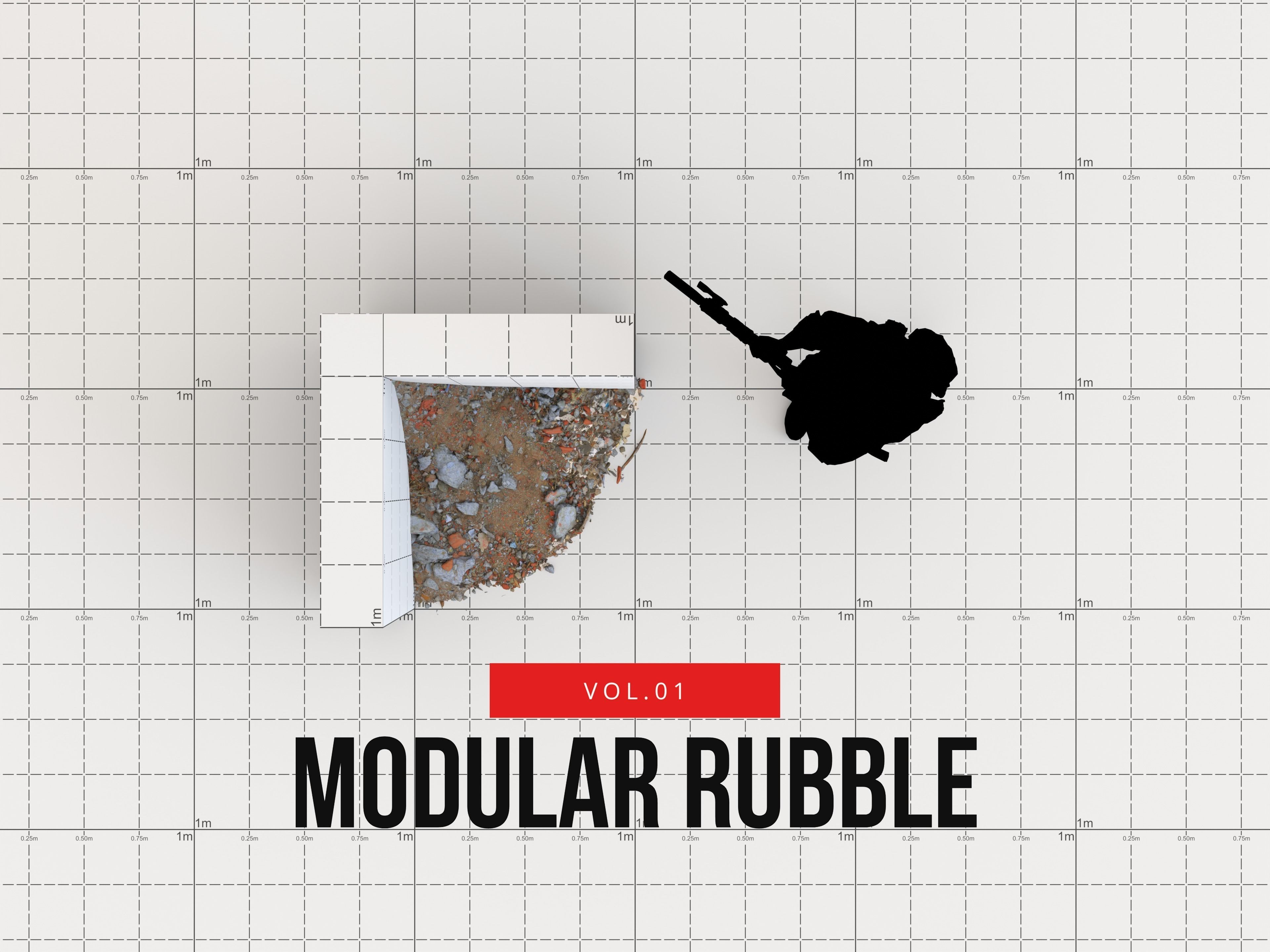 Modular Rubble Vol01 FREE free VR / AR / low-poly 3D model | CGTrader