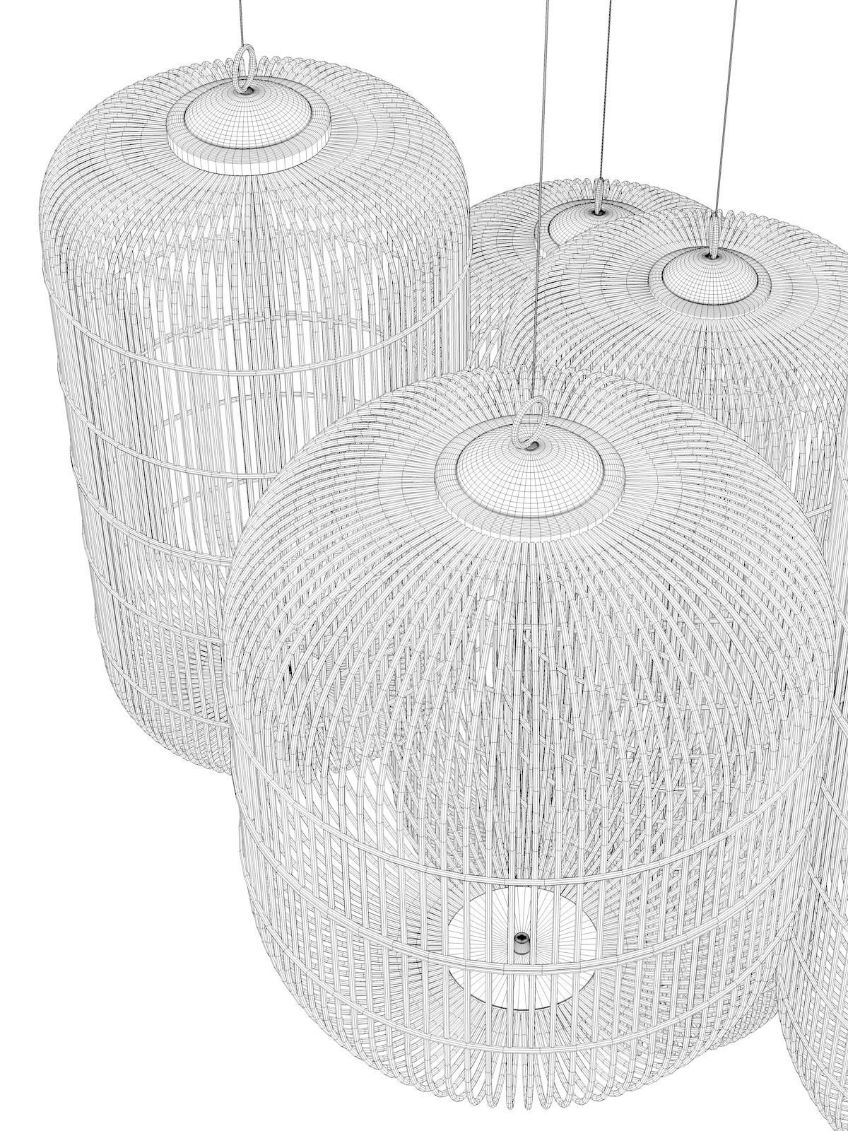 Hanging Bird Cages 3D model | CGTrader