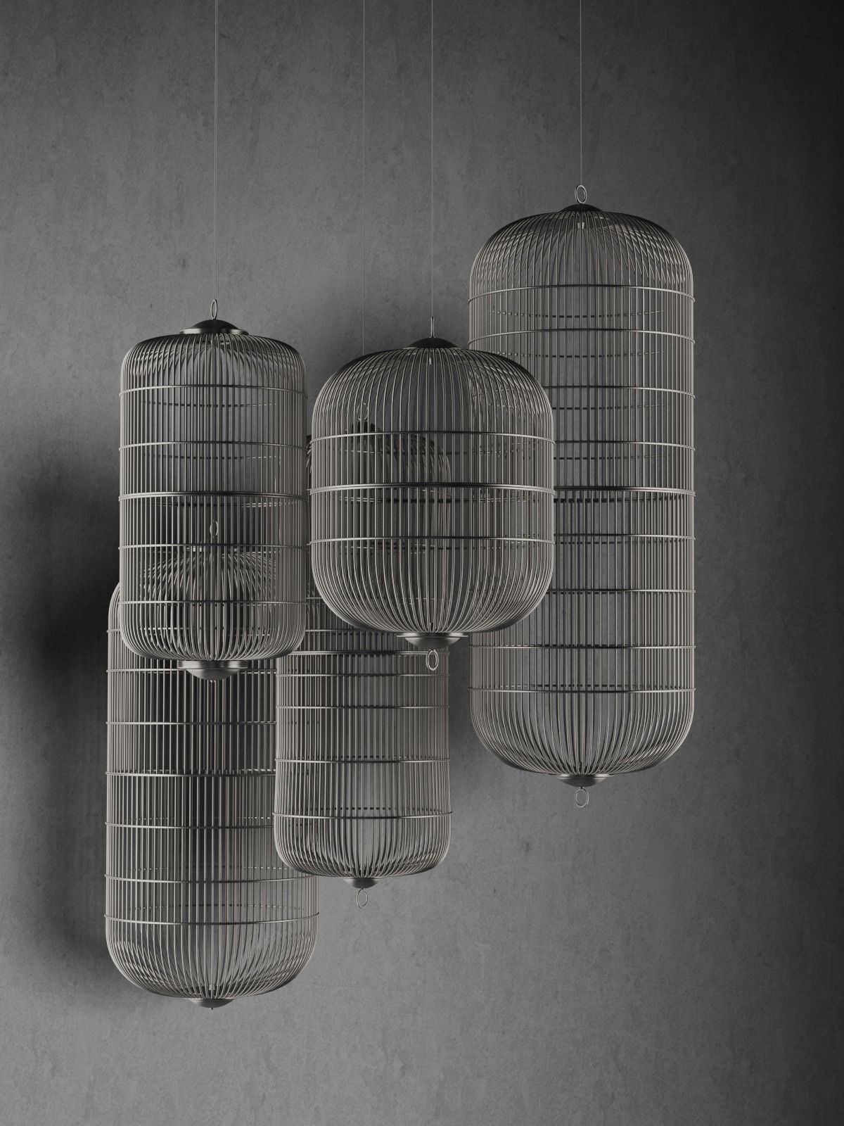 Hanging Bird Cages 3D model | CGTrader