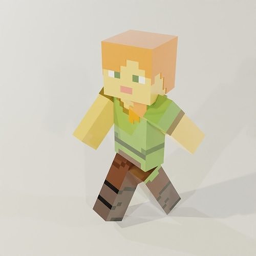 Minecraft Alex 3D model | CGTrader