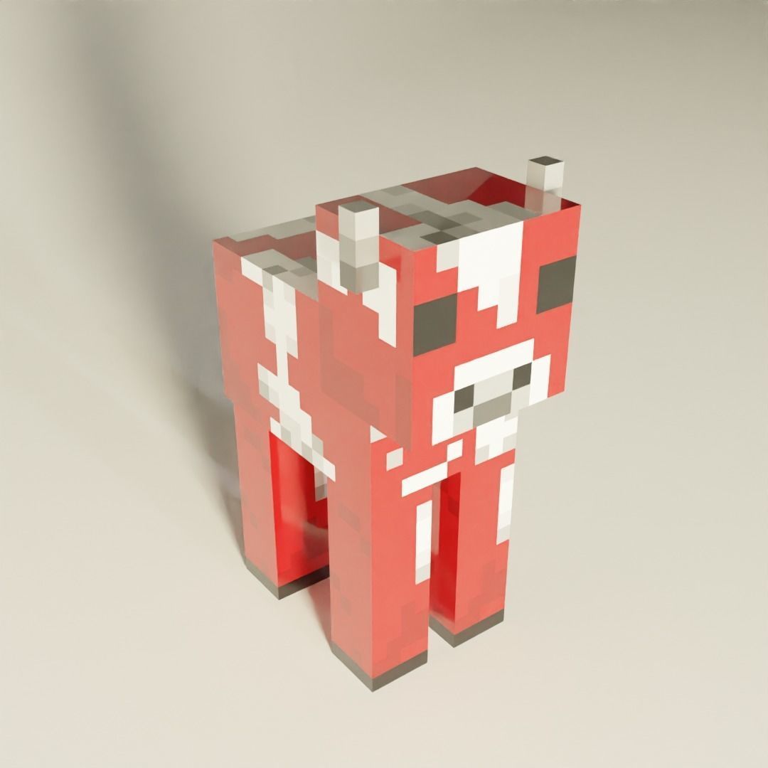 Minecraft Cow mushroom 3D model | CGTrader