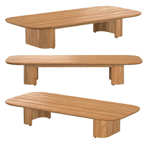 SOLARO TEAK RECTANGULAR COFFEE TABLE 3D model | CGTrader