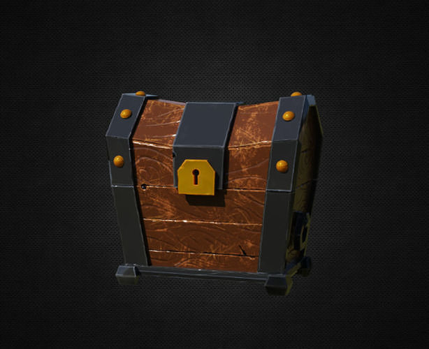 3D model Low Poly Treasure Chest Game Asset with 2K Textures VR / AR ...