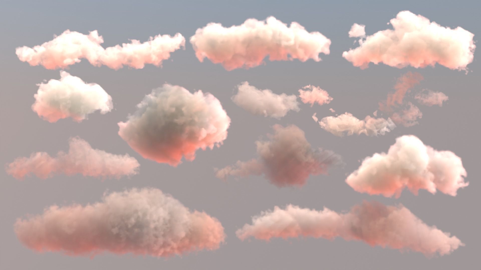 Realistic clouds - smoke low poly pack 3D 3D model | CGTrader