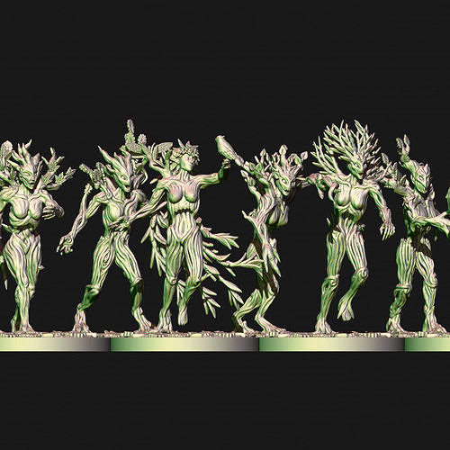 Wood elf Dryad Unit 3D model 3D printable | CGTrader