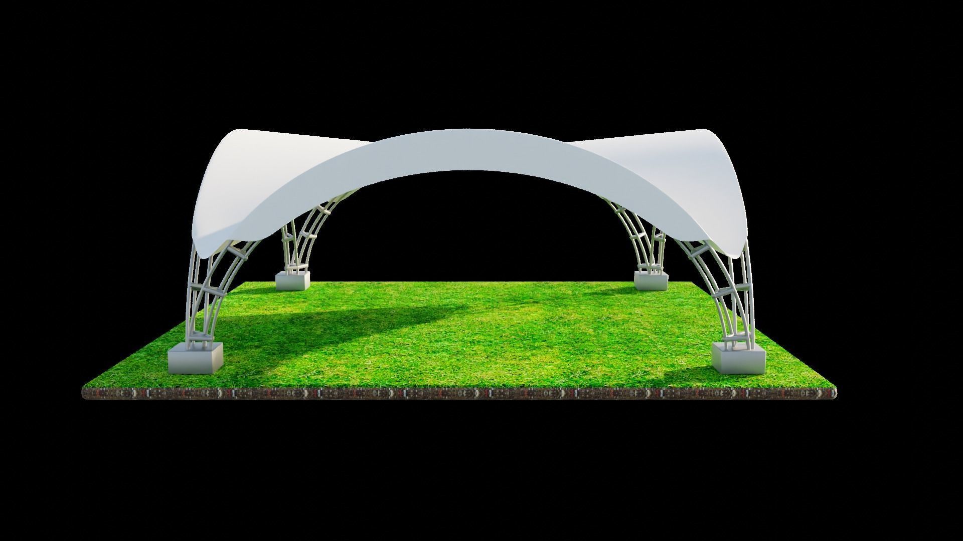 ARCH TENT 8X8 3D model | CGTrader