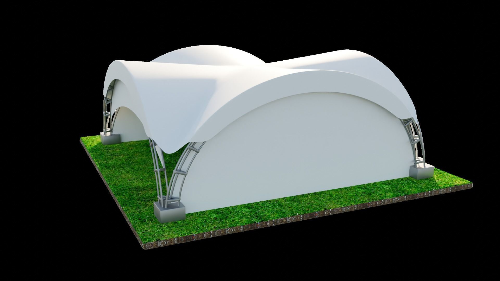 ARCH TENT 8X8 3D model | CGTrader