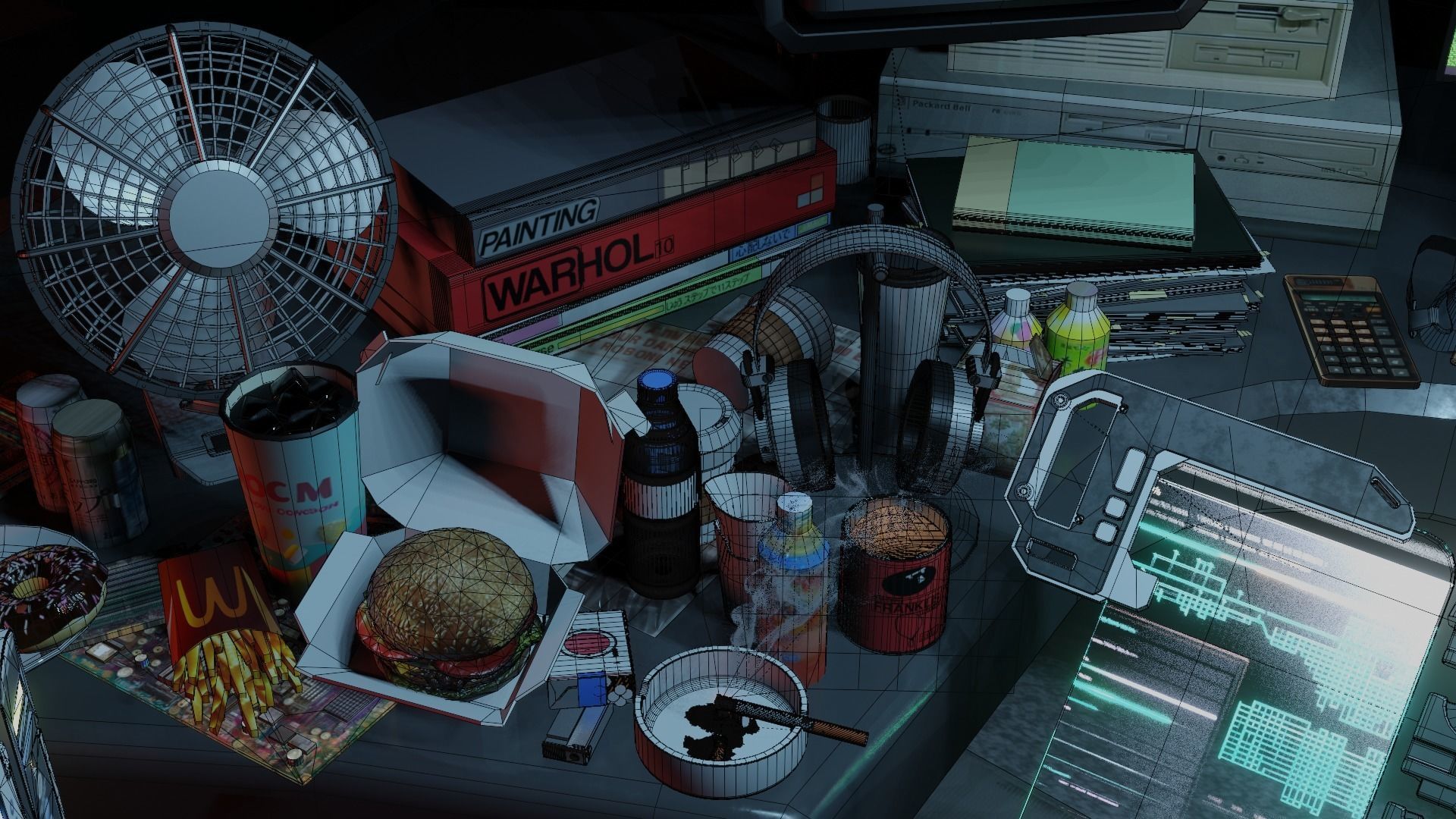 Cyberpunk Hacker Room 3D model | CGTrader