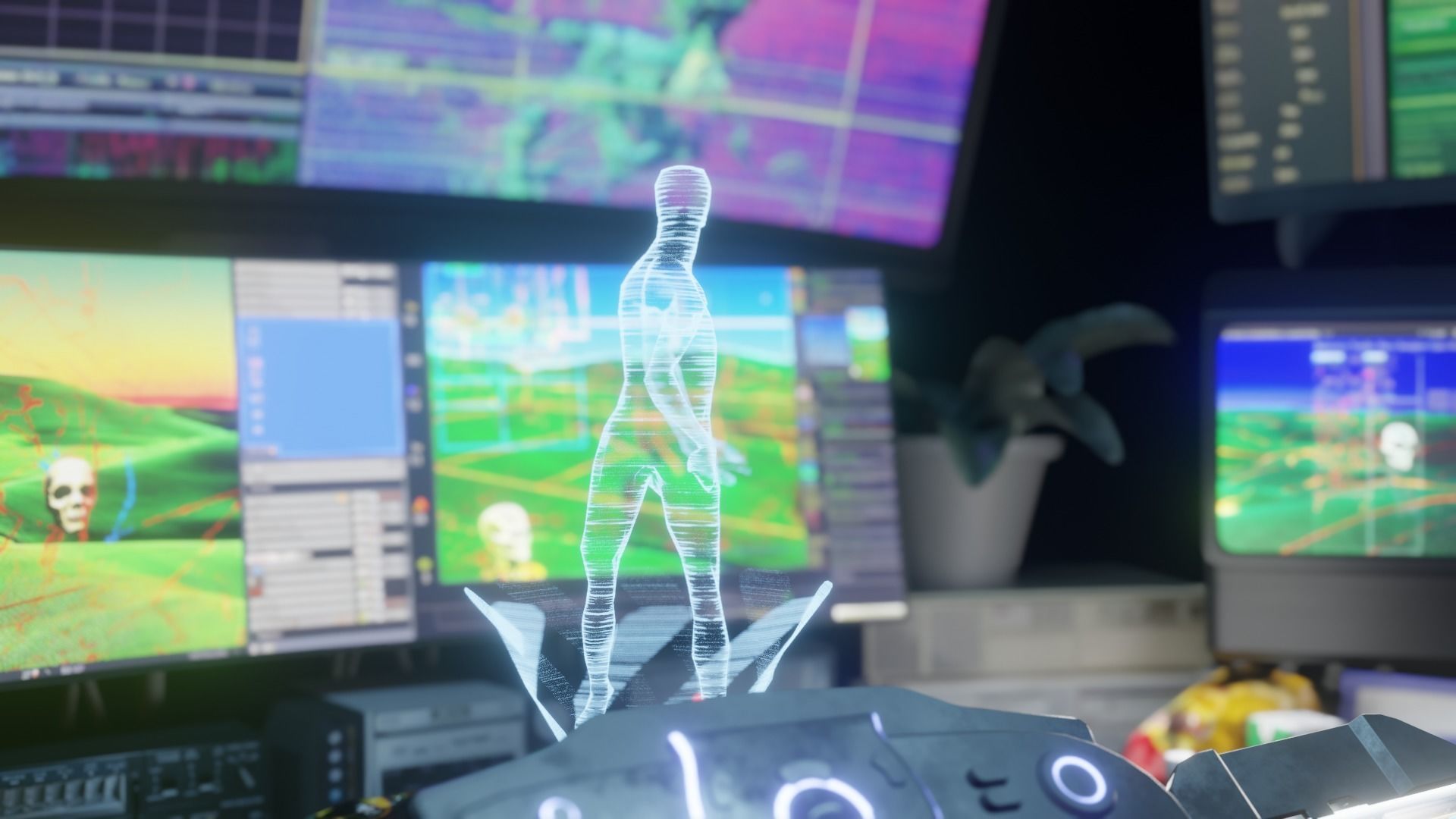 Cyberpunk Hacker Room 3D model | CGTrader