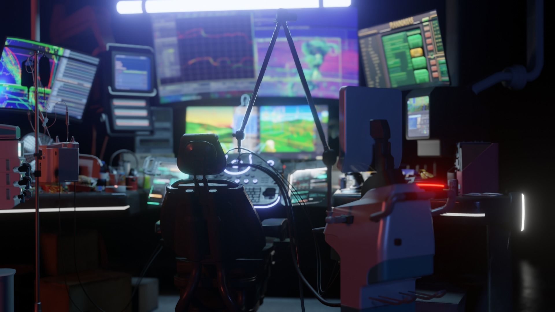 Cyberpunk Hacker Room 3D model | CGTrader