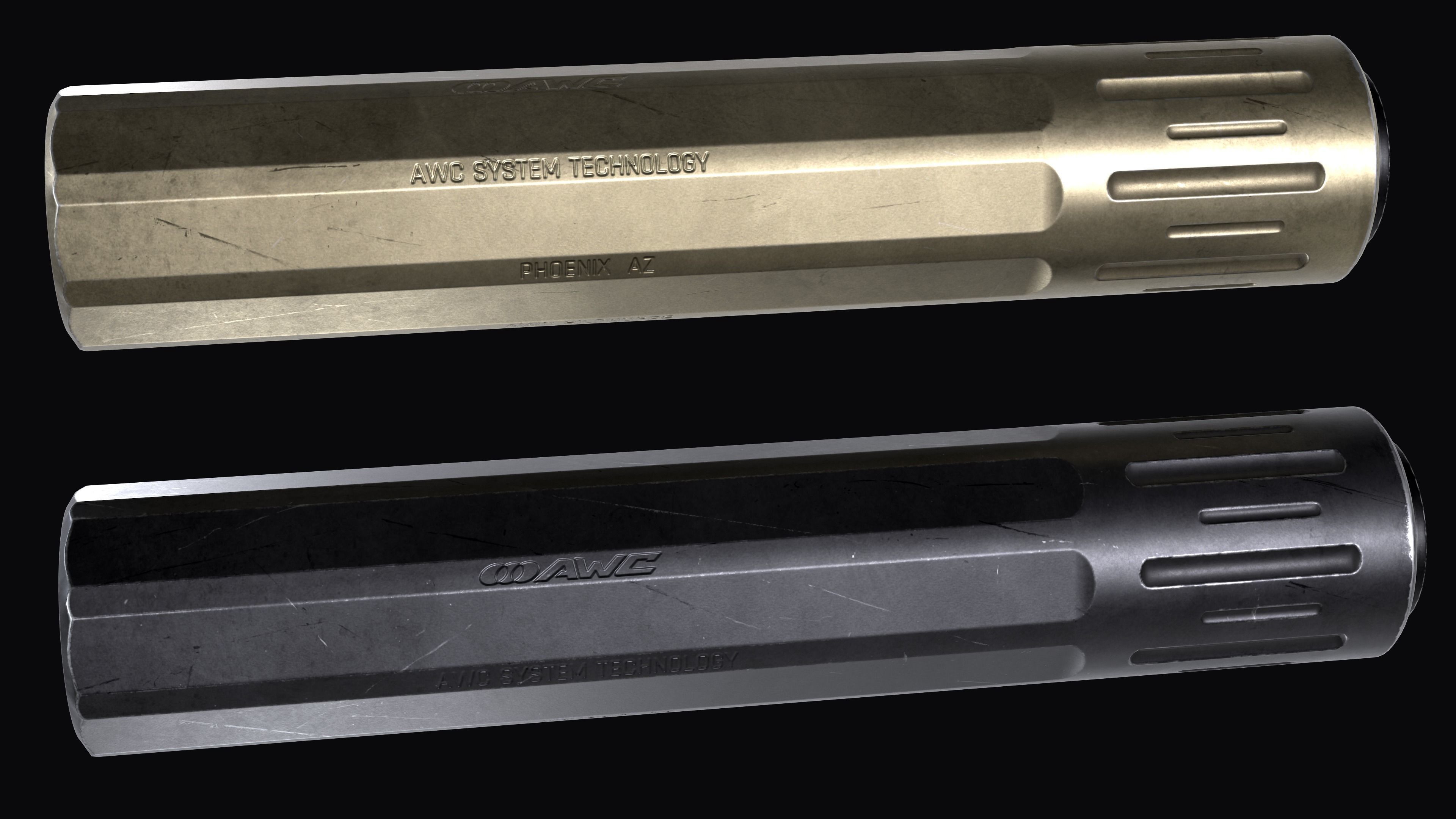 3D model AWC Thor PSR XL multi caliber sound suppressor VR / AR / low ...