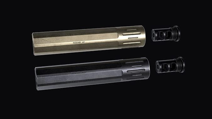 3D model AWC Thor PSR XL multi caliber sound suppressor VR / AR / low ...