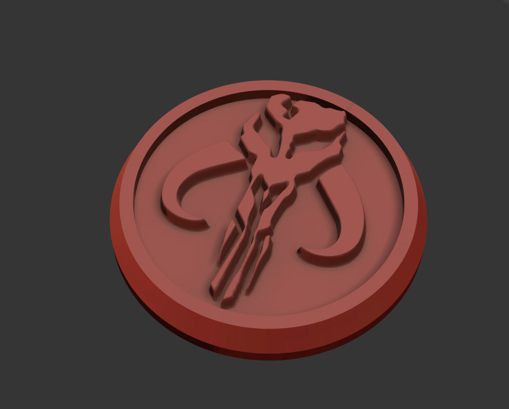 Mandalorian badge Mythosaur Skull beskar 3D model 3D printable | CGTrader