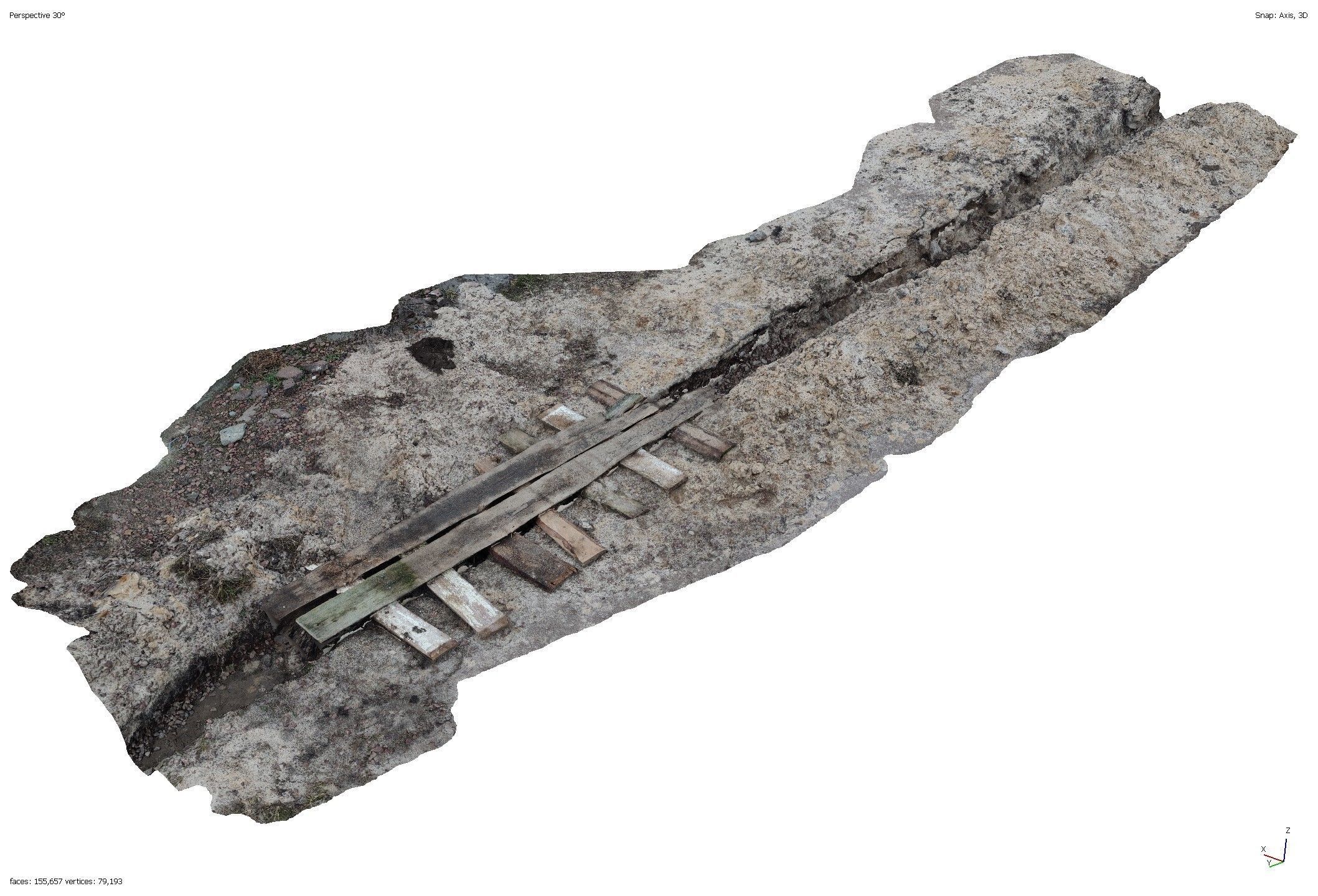 Photogrammetric model of the trench 3D model | CGTrader