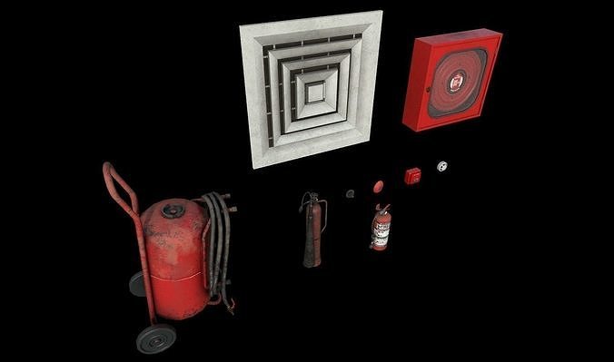 3D model Fire Fighting Assets VR / AR / low-poly | CGTrader