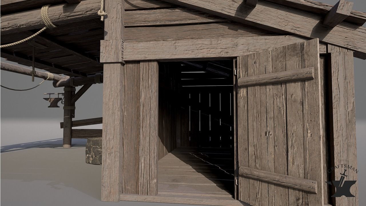 3D model Realistic Forge Building VR / AR / low-poly | CGTrader