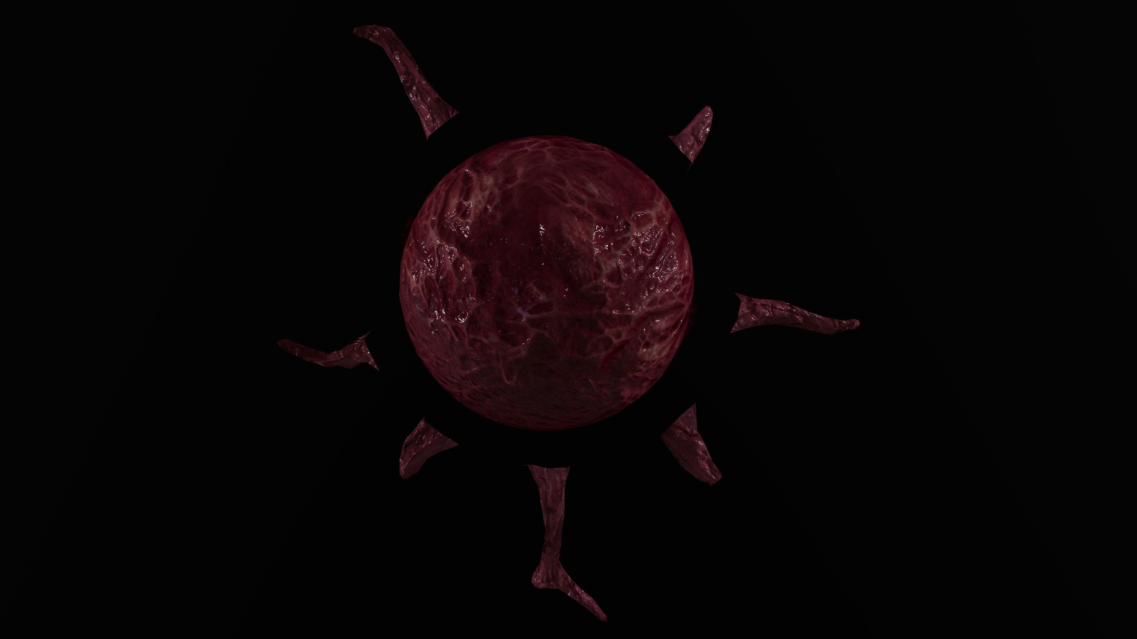 3D model Low-Poly Eyeball Growth - A Creature for Horror VR / AR / low ...