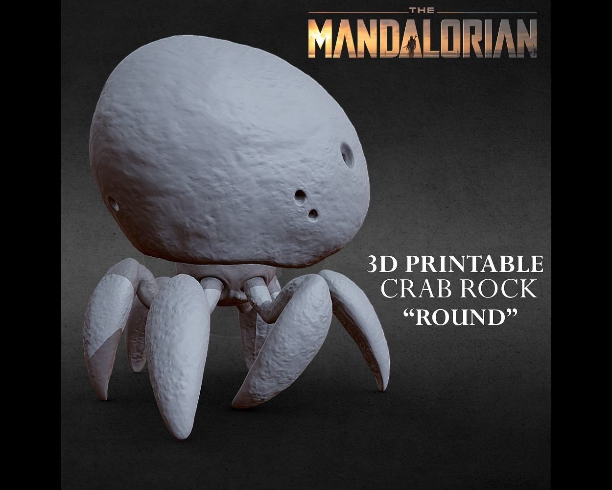 3D PRINTABLE CRAB ROCK ROUND AND SORGAN FROG CROUCH MANDALORIAN 3D ...