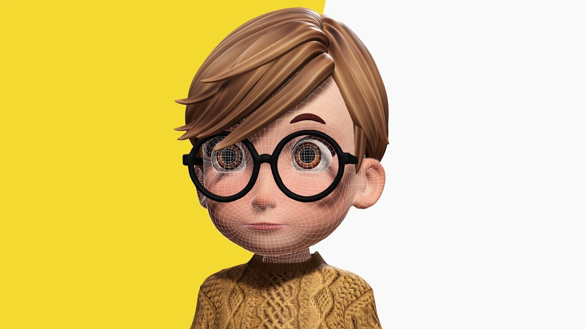 3D model Brother Cartoon man Rigged 3D model Real Time male 3D toon VR ...