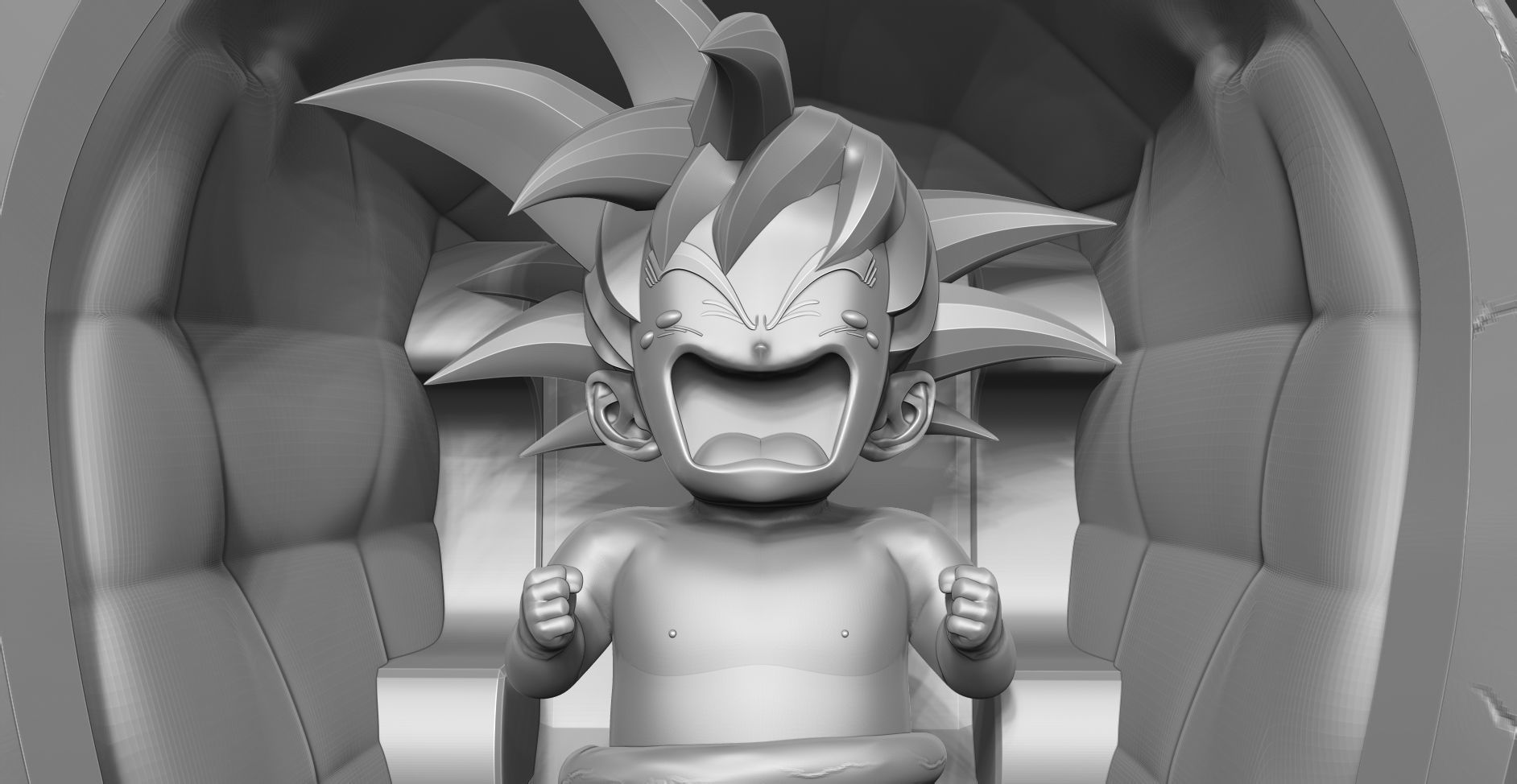 Baby Goku Crying 3D model 3D printable | CGTrader