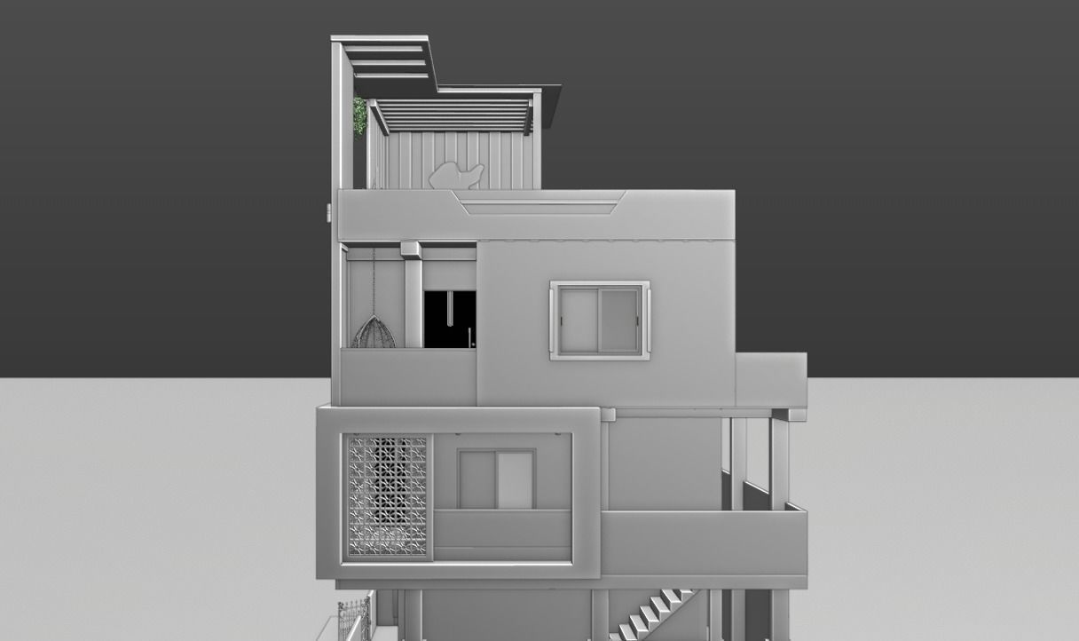 House elevation 3d Model 3D model | CGTrader