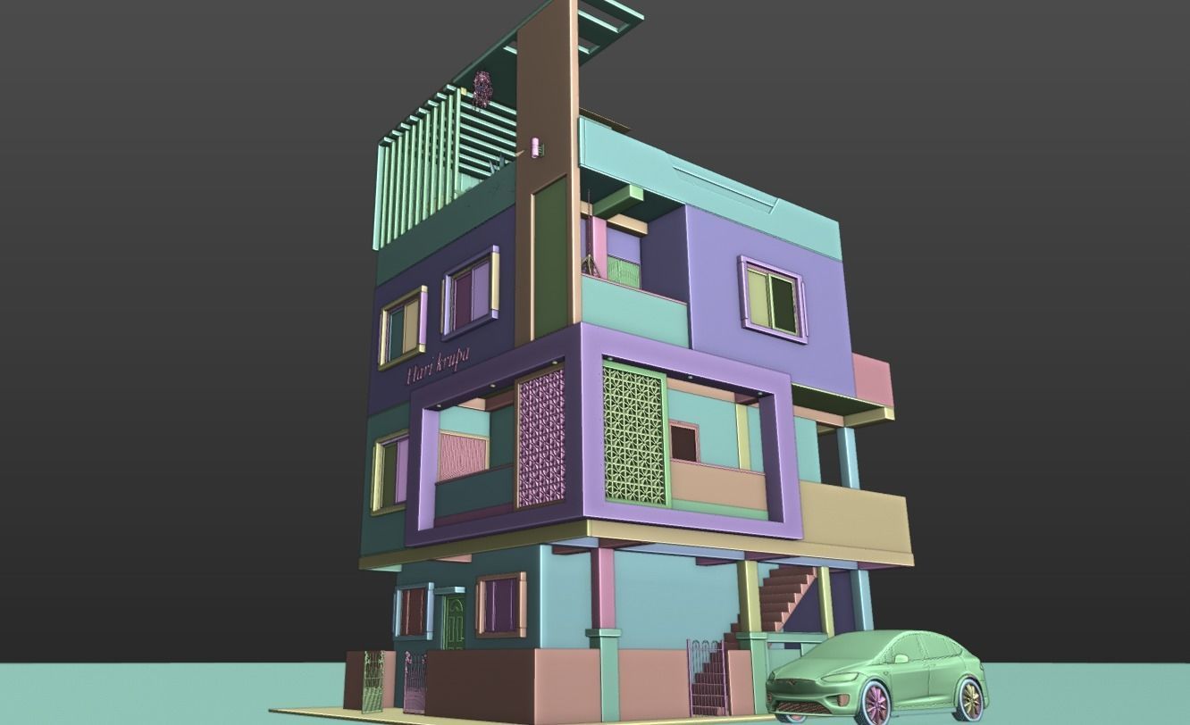 House elevation 3d Model 3D model | CGTrader