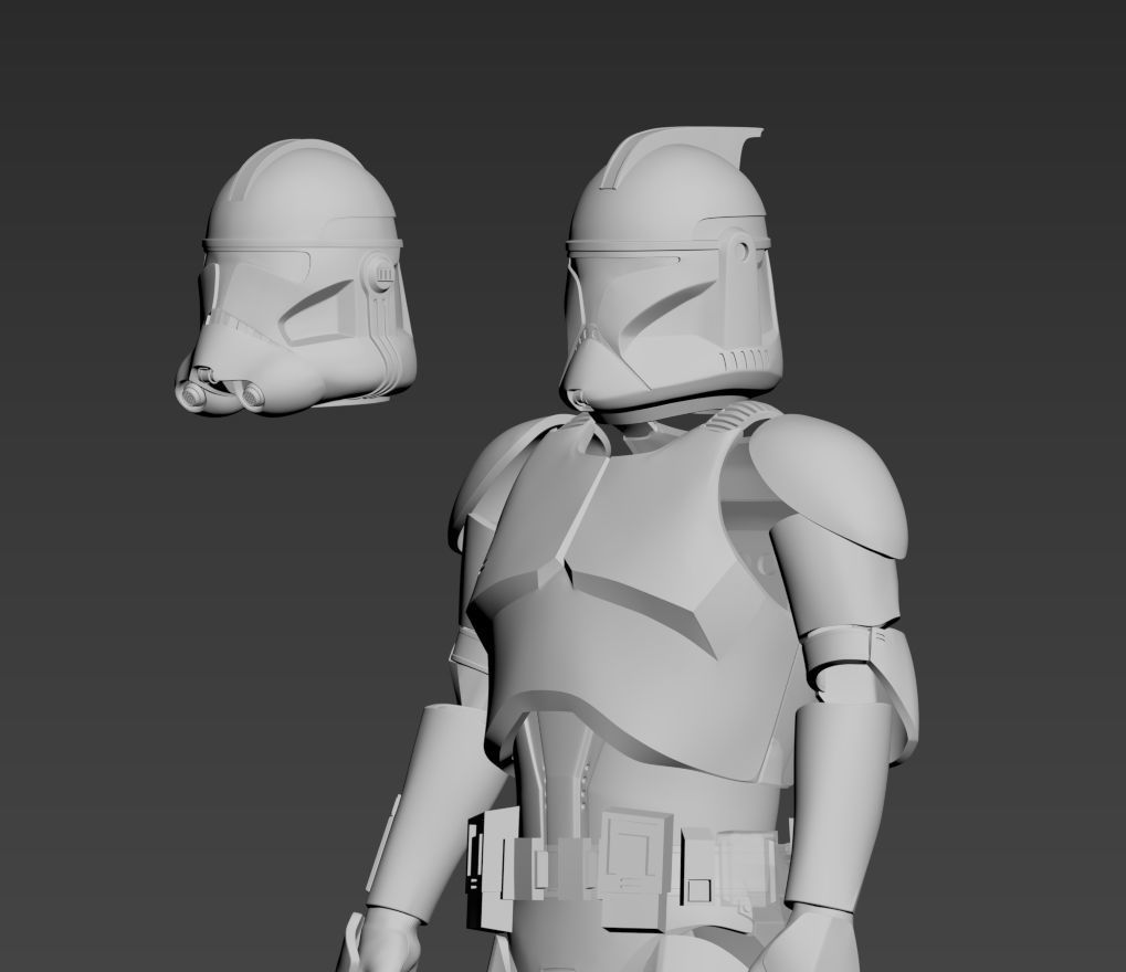 Star Wars Clone Trooper phase1 phase2 OneSix 12 inch Armor 3D model 3D ...