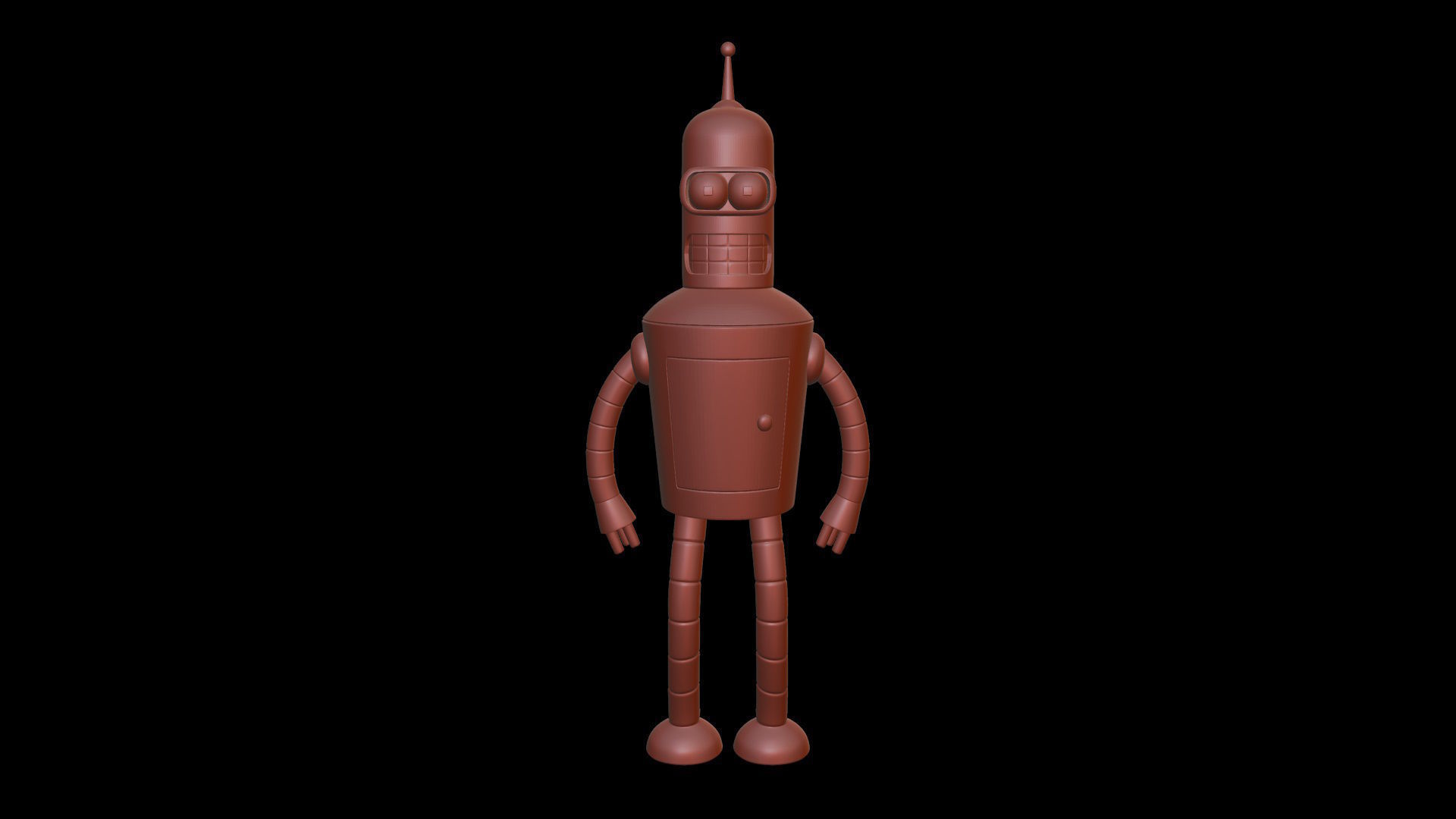 Cartoon Futurama Bender Figure 3D model 3D printable | CGTrader