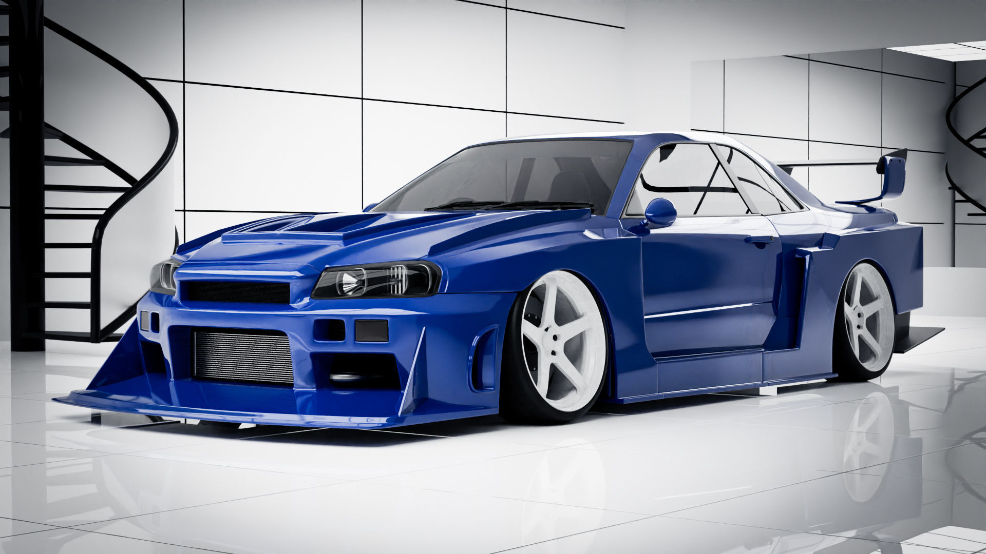 Nissan Skyline GT-R R34 LBWK 3D model | CGTrader