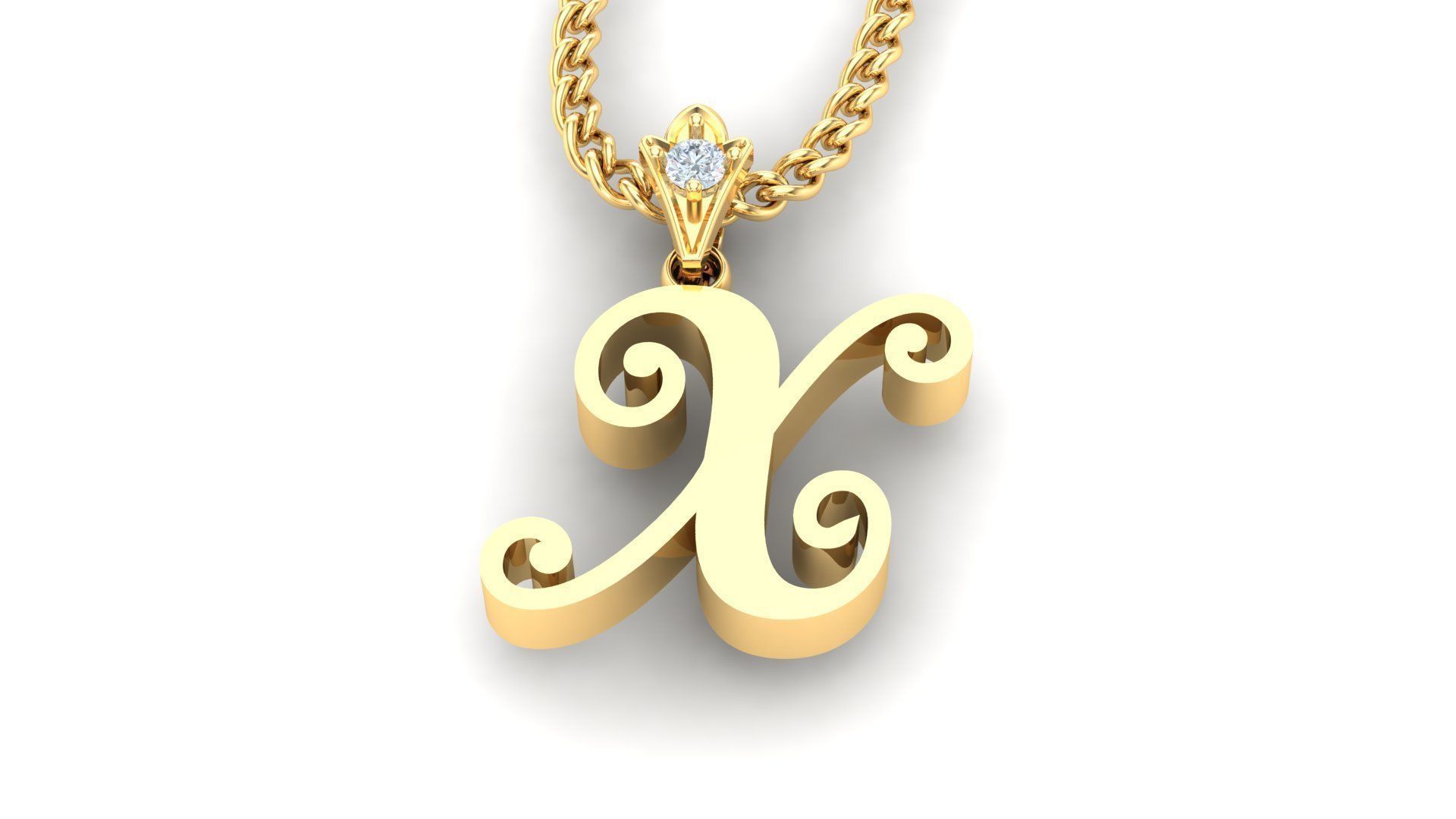 Alphabet Version 3 Letter X 3D model 3D printable | CGTrader