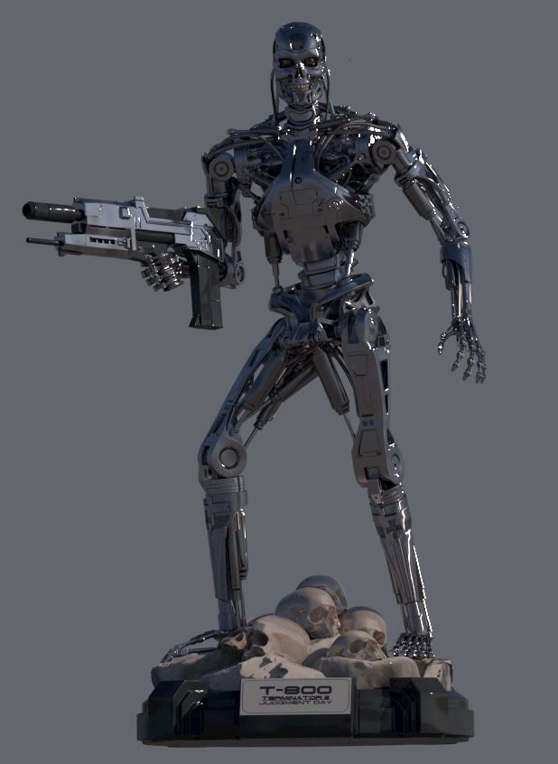 T-800 Terminator 2 Judgment Day High Detal 3D model 3D printable | CGTrader