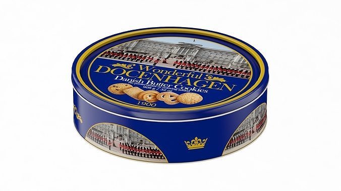 3d Model Cookies Biscuit Box Low Poly Pbr Realistic Vr Ar Low Poly