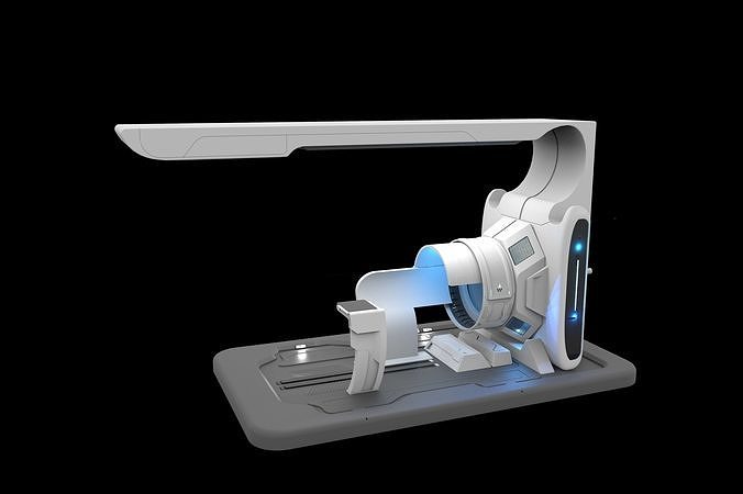 Science fiction lab console 3D model 3D printable | CGTrader