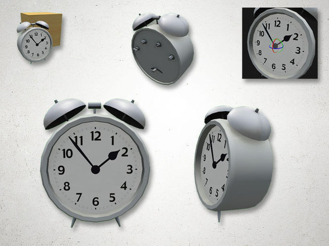 3D model Clockwise - three times time VR / AR / low-poly | CGTrader