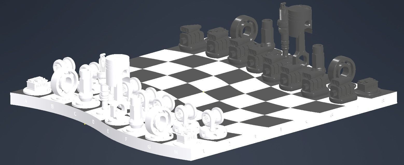 CAR CHESS 3D model 3D printable | CGTrader