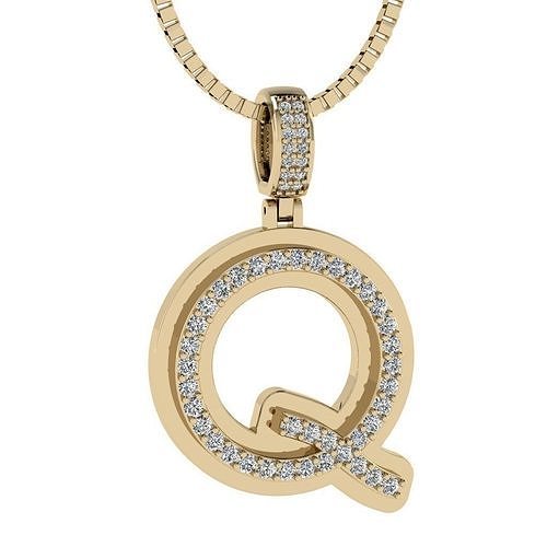 Alphabet Diamond Pendant Q 3D model 3D printable | CGTrader