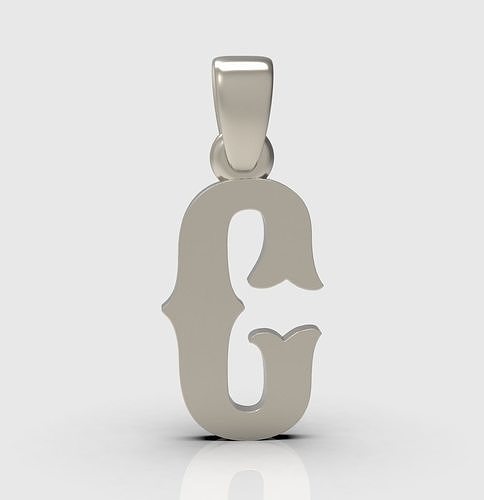 Alphabet Latin C 3D model 3D printable | CGTrader