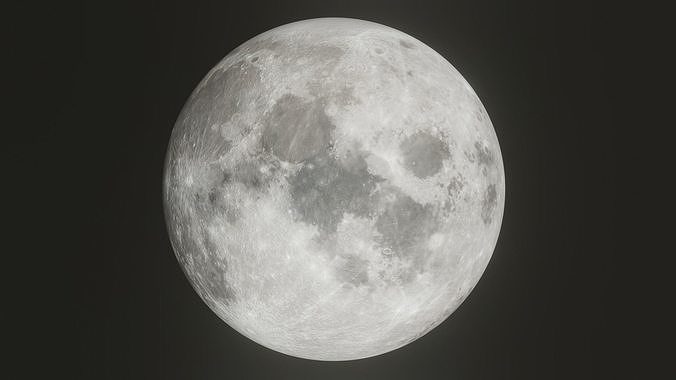 3D model Lunar Sphere A Realistic 3D Model of the Moon VR / AR / low ...