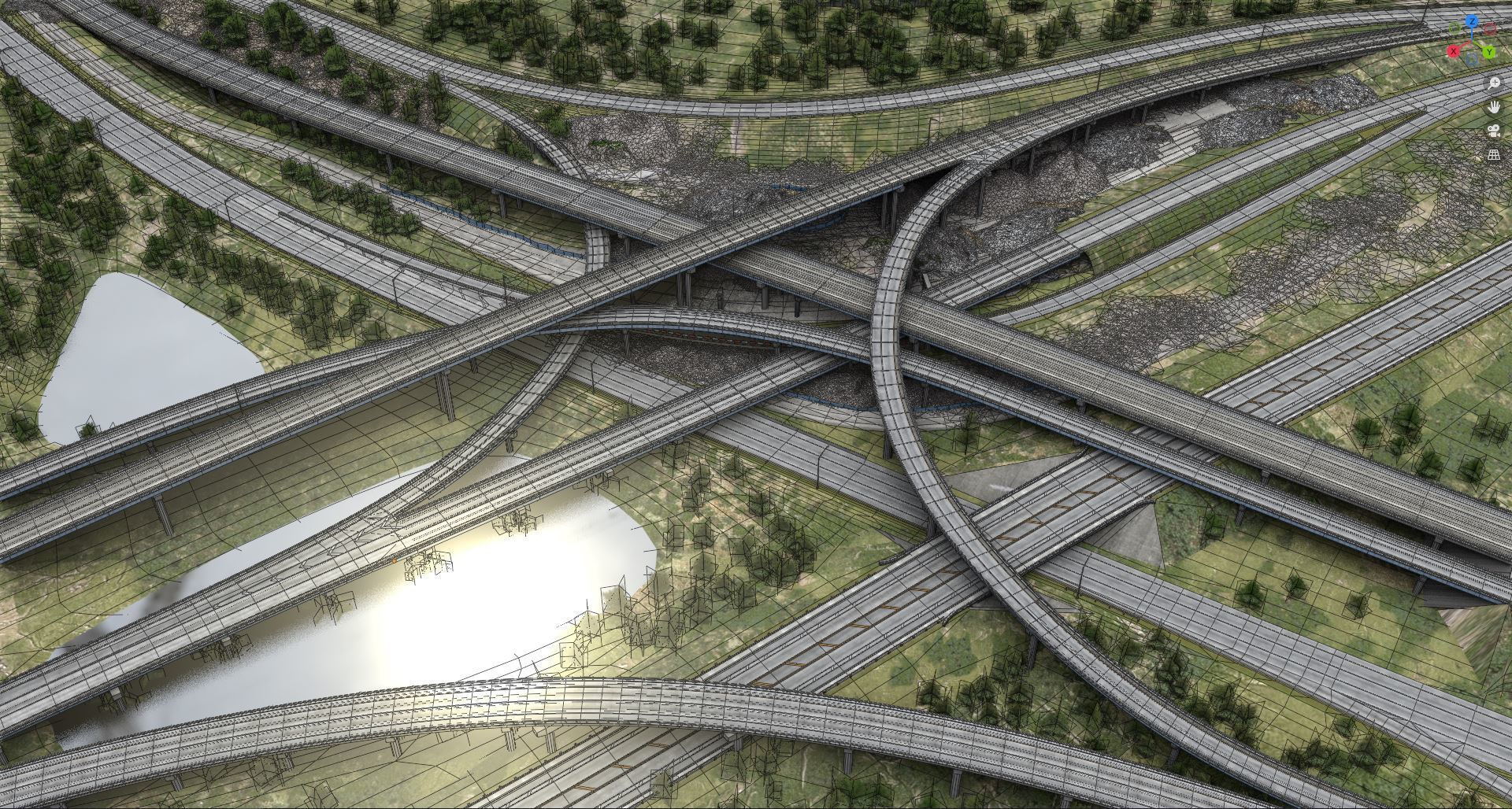 3D model I-95 Highway Interstate Miami Florida VR / AR / low-poly ...