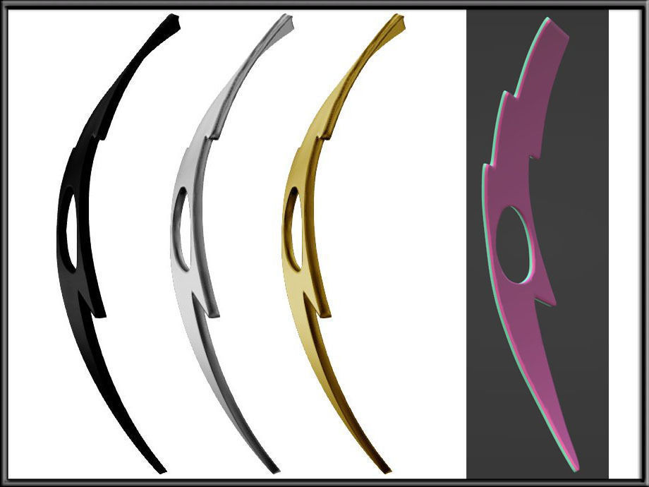 3D model Lighting Bolt Mask - Right and Left VR / AR / low-poly | CGTrader