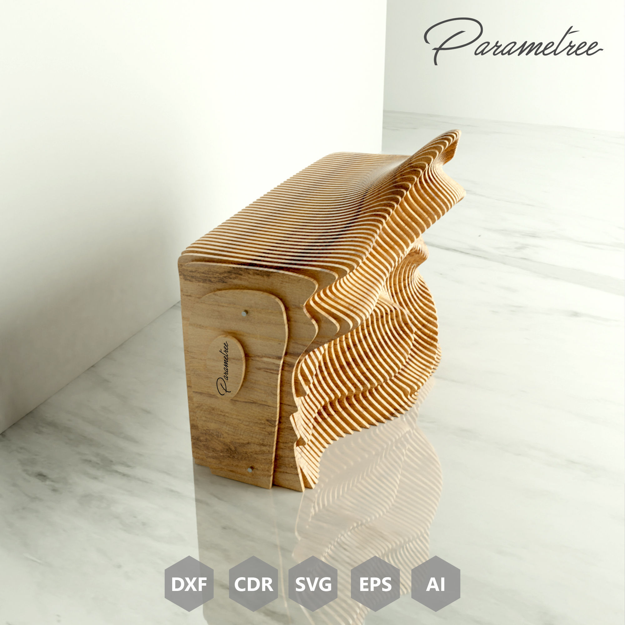 Parametric Counter Waft-01 Design dxf files cnc plans 3D model | CGTrader